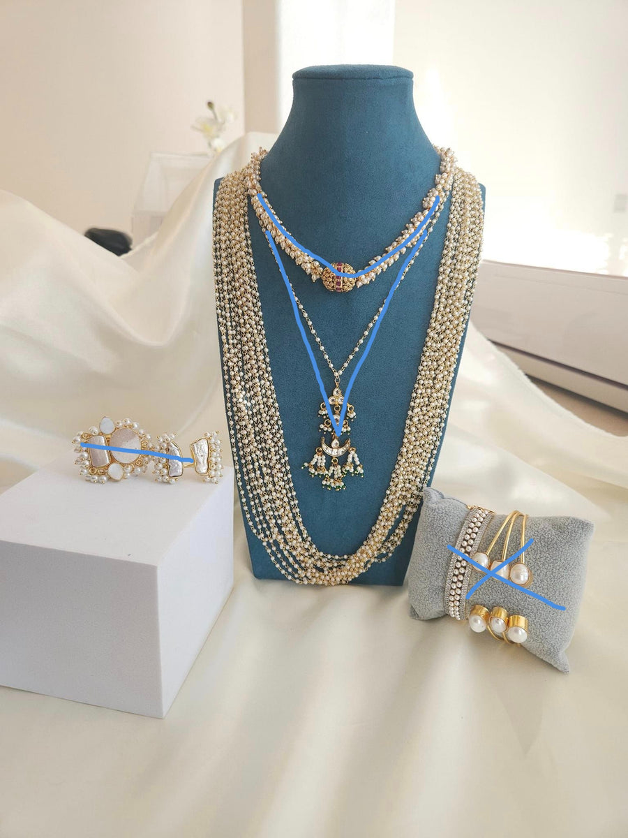 Multilayer pearl necklace set – ShopBollyWear.Com
